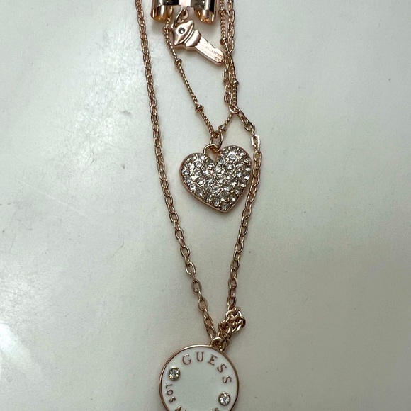 Guess | Jewelry | Guess Gold Necklace Nwot Three Layered Necklace ...